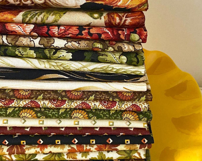 SALE! ~ 8 Great Harvest Quilt Fabric Fat Quarters by Debbie Mumm for ...