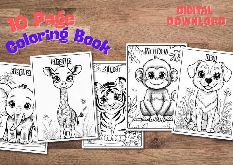 Printable Animal Coloring Book for Kids – Fun Educational Activity ...