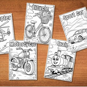 Fun Transportation Coloring Book for Kids – Printable Vehicles Activity ...