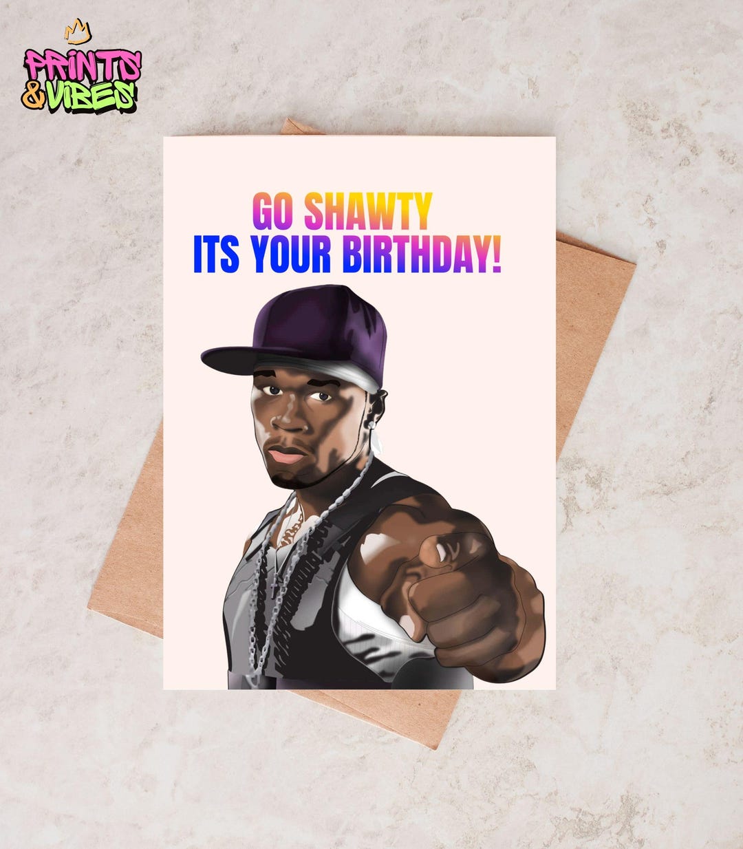 Funny 50 Cent Birthday Card: Hip Hop in Da Club Theme - Etsy