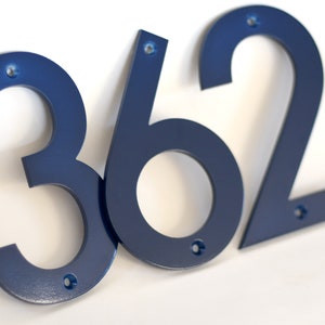 Navy Blue - Powder Coated Aluminum Numbers With Matching Screws - Etsy