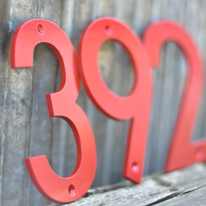 Red - Powder Coated Aluminum Numbers With Matching Screws - Etsy