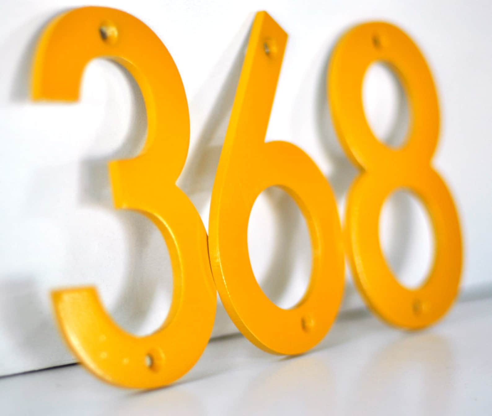 Honey Yellow Powder Coated Aluminum Numbers With Matching - Etsy