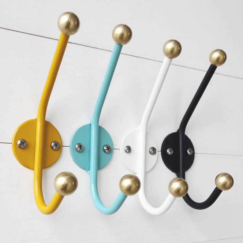 Mid Century Modern Inspired Double Wall Hook - Etsy