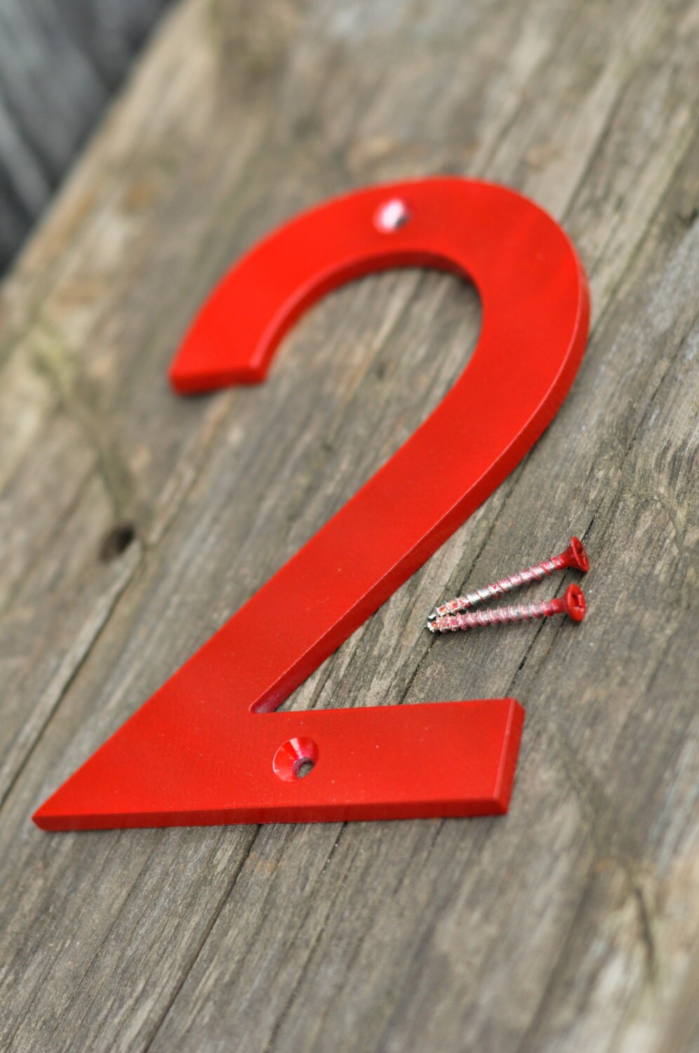 Red - Powder Coated Aluminum Numbers With Matching Screws - Etsy