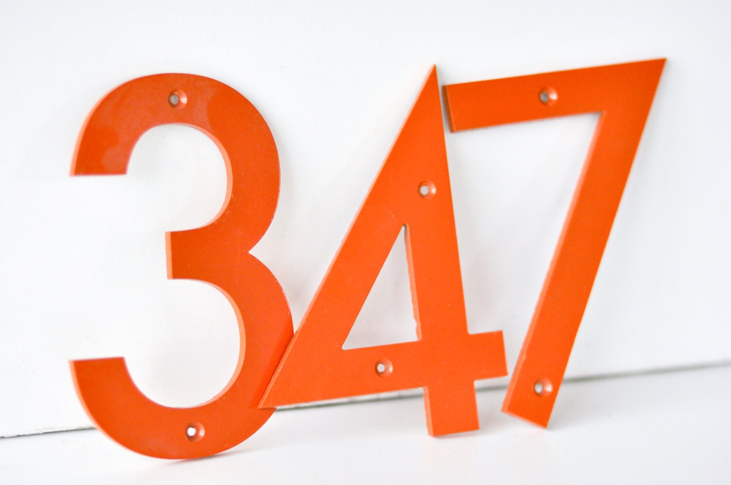 Burnt Orange Powder Coated Aluminum Numbers With Matching | Etsy