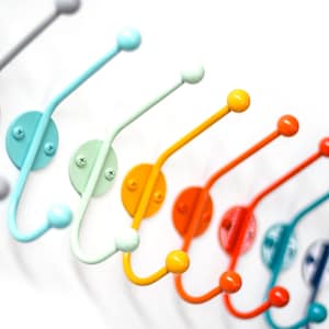 Mid Century Solid Color- Individual Hooks - Etsy
