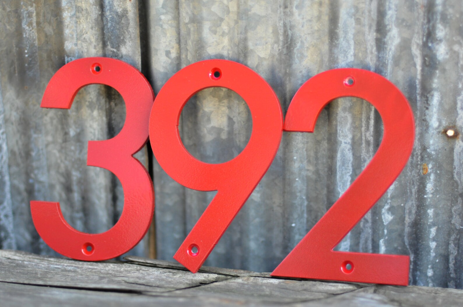 Red - Powder Coated Aluminum Numbers With Matching Screws - Etsy