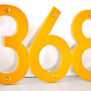 Honey Yellow - Powder Coated Aluminum Numbers With Matching Screws - Etsy
