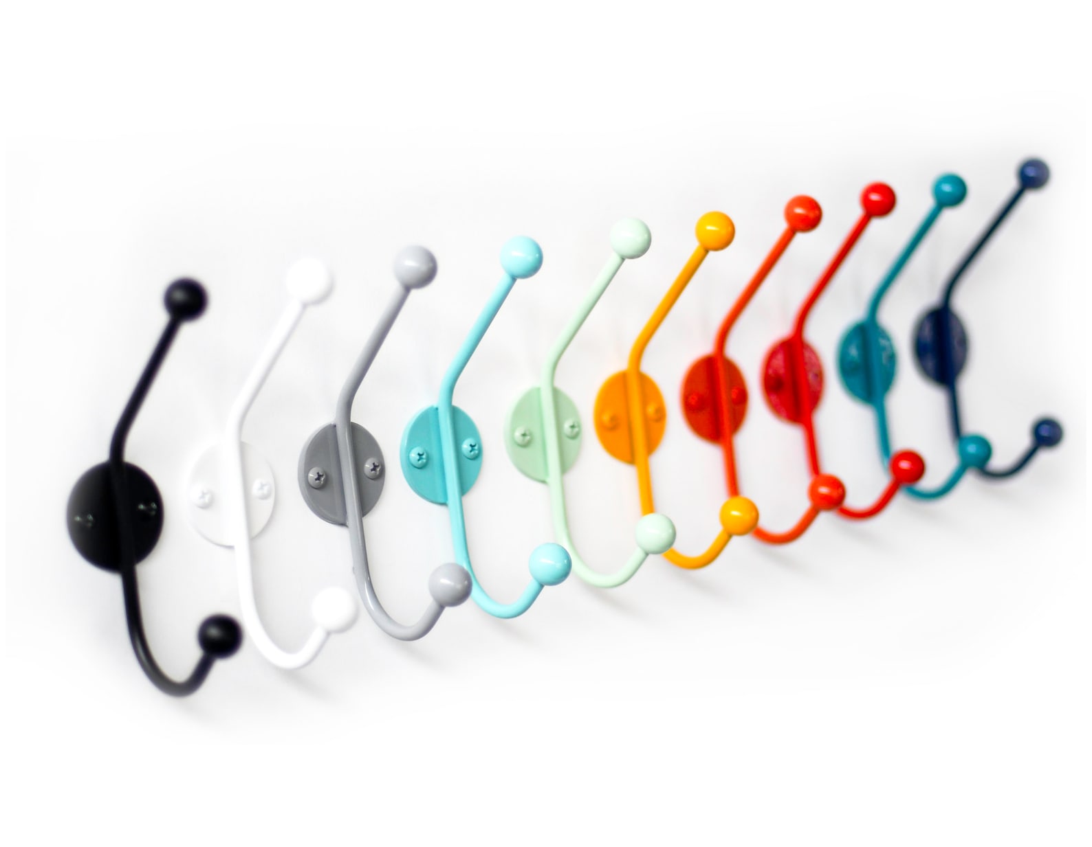 Mid Century Solid Color- Individual Hooks - Etsy