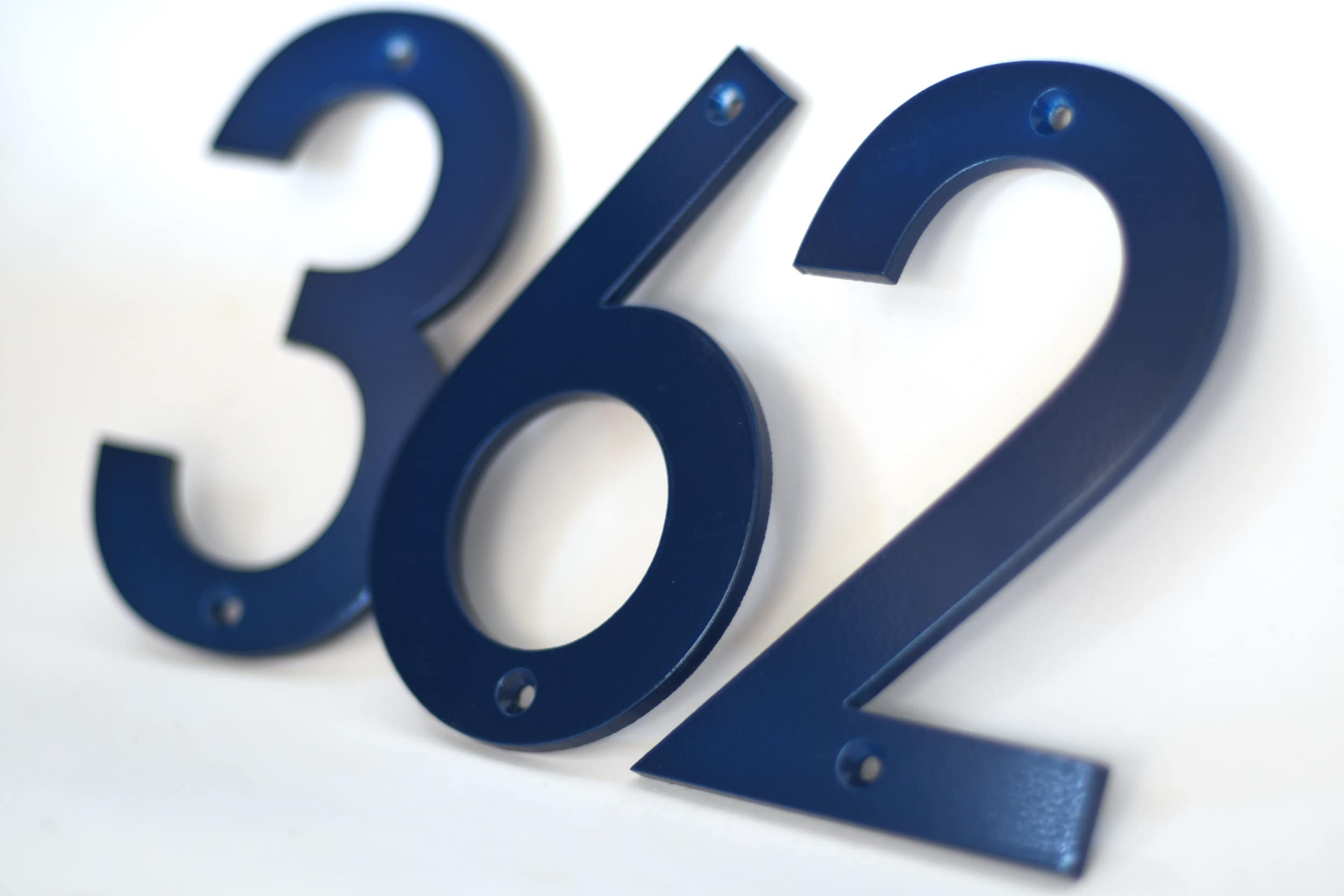 Navy Blue Powder Coated Aluminum Numbers With Matching | Etsy