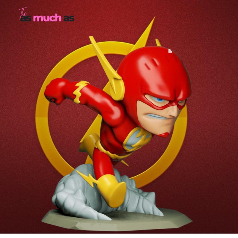 The Flash STL File | Speedster Superhero 3D Print Model | Bust or ...