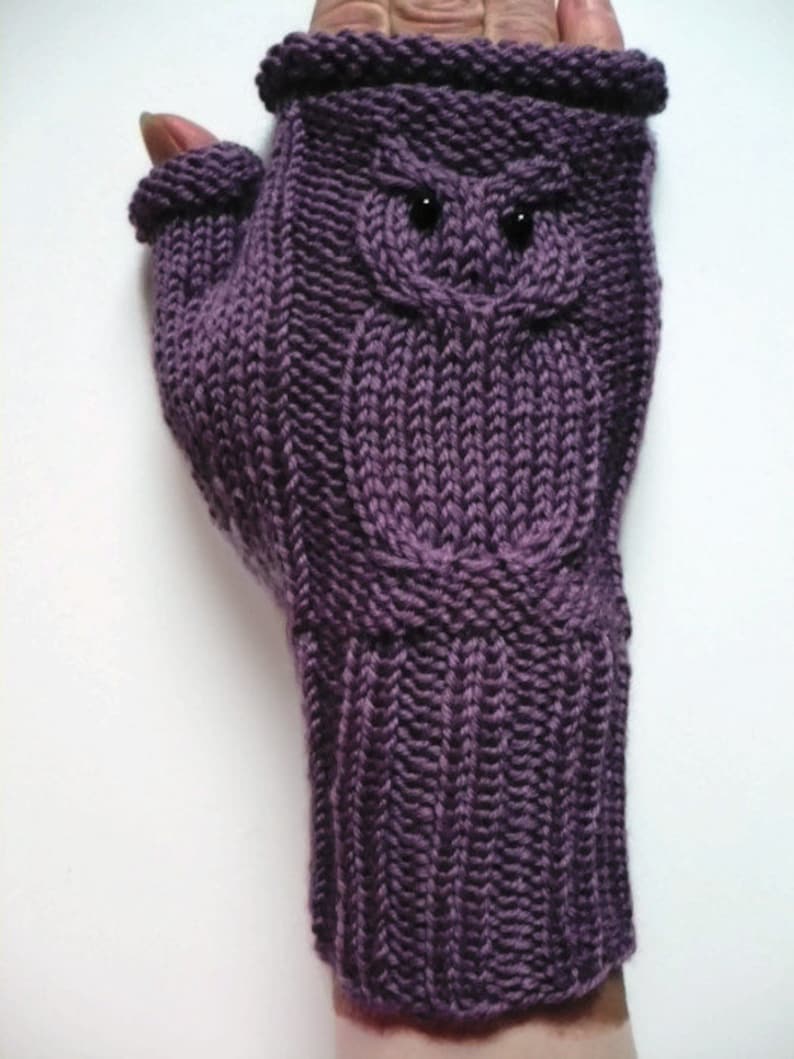 Fingerless Mittens / Fingerless Gloves / Owl / Winter Fashion ...