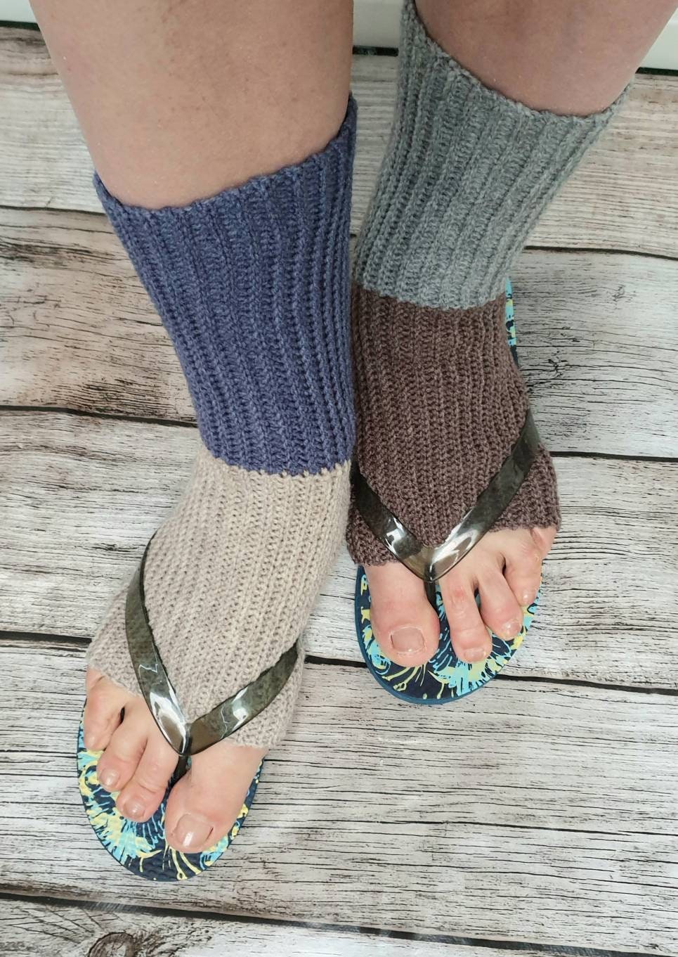 Women Men Yoga Socks Flip Flop Socks Toeless Socks - Etsy Denmark