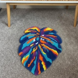 Unique Leaf Design Rug – Soft Floor Decor for Home & Office - Etsy