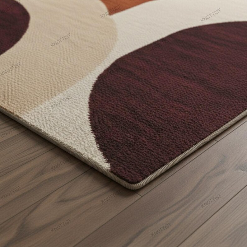 Mid Century Modern Abstract Rug – Hand Tufted Geometric Carpet - Etsy UK