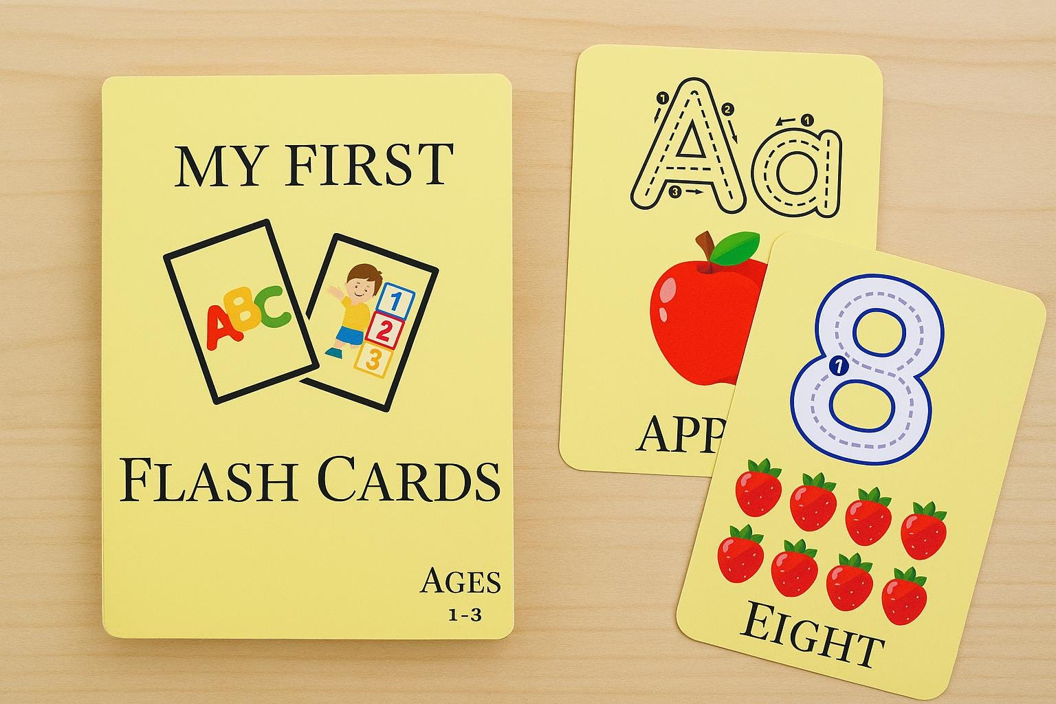 Toddler Flash Cards & Tracing Bundle | ABC 123 Shapes Colors ...