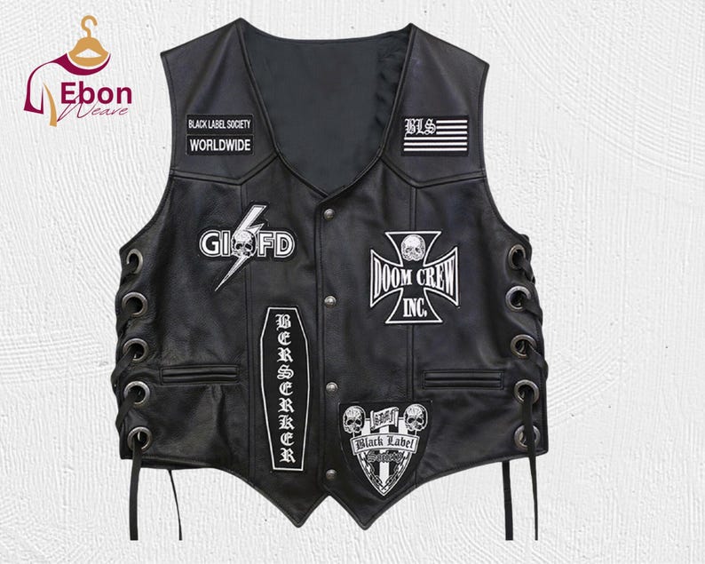 Ultimate Zakk Wylde BLS Vest – Black Label Society Biker Leather Jacket ...
