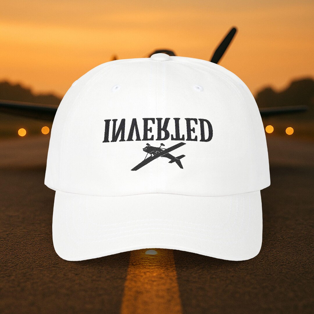 INVERTED Hat Aviation Cap With Upside-down Airplane Design Classic Dad ...