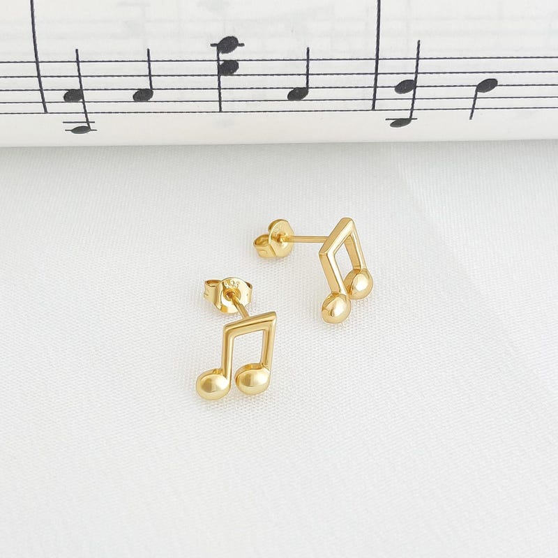 Music Note Earrings - Etsy