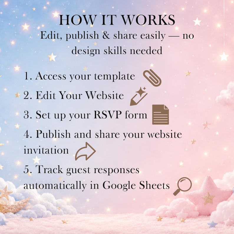 Animated Gender Reveal Website Template, Twinkle Twinkle Little Star ...