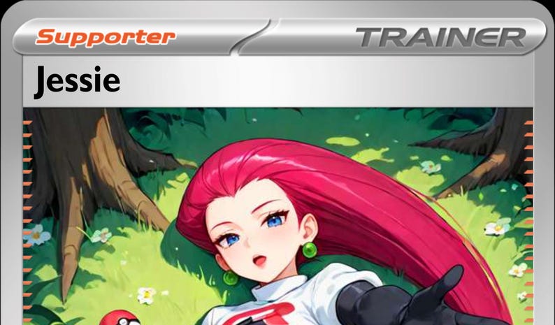Orica - Jessie - TCG - Pokemon - Custom Card - Holo Card - Etsy