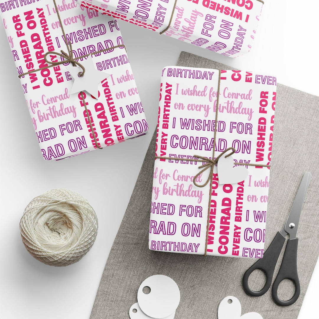 Team Conrad Birthday Wrapping Paper, Conrad Fisher, Cousins Beach ...