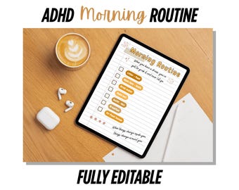 ADHD Daily Routine Planner, Habit Tracker, Daily Checklist for Things ...