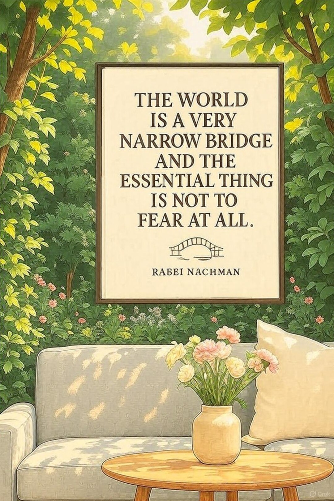 Rabbi Nachman Wall Art – “the World is a Very Narrow Bridge ...
