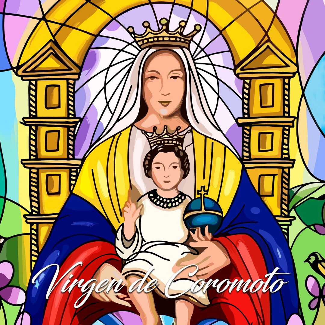 Virgin of Coromoto Fine Stone Rock Slate 7.5 X 7.5, Excellent a ...