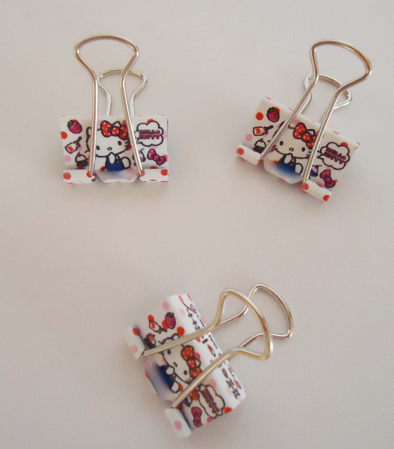 The Lovely Three Hello Kitty Sanrio Paper Clips.80s - Etsy