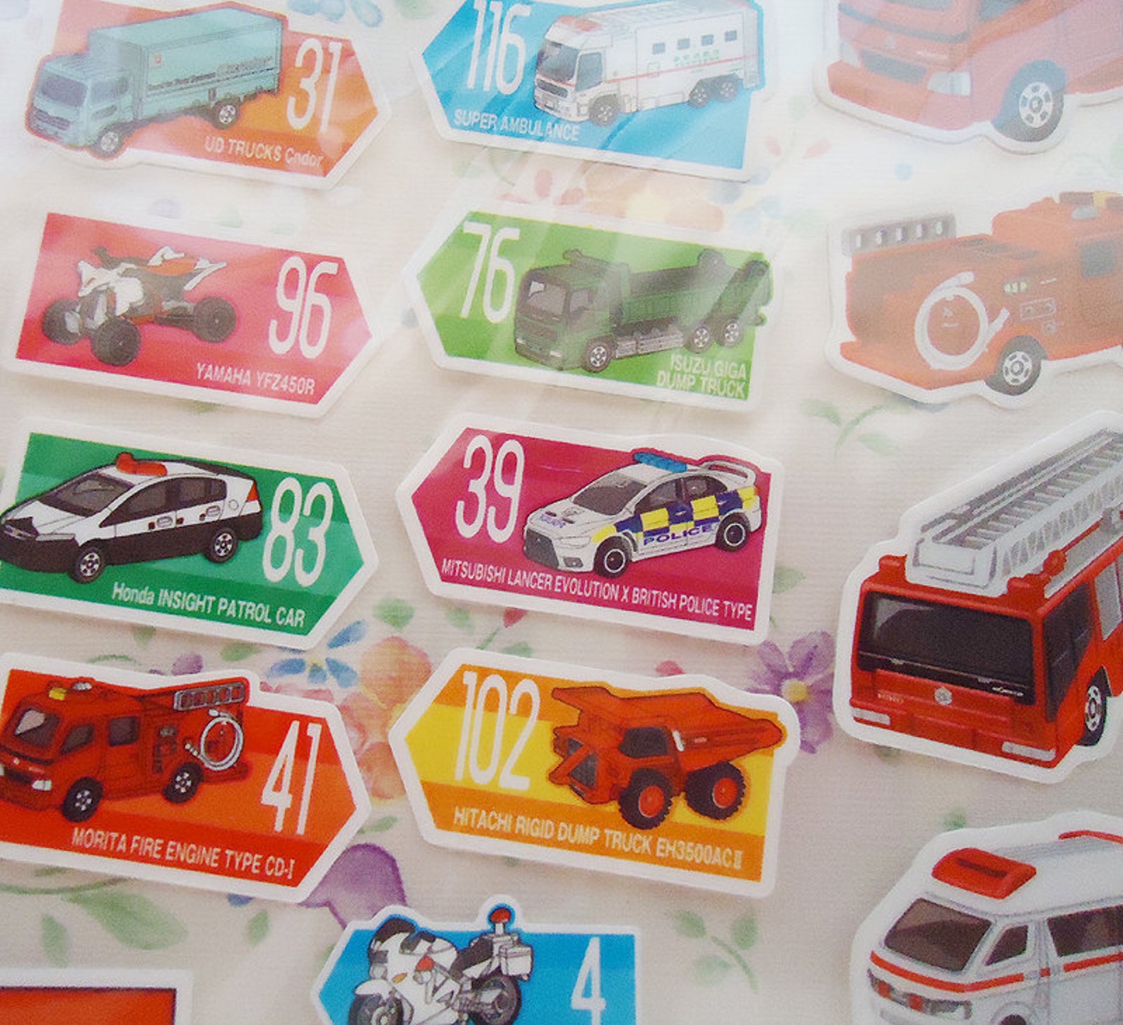 The Tomica Cars Japanese Stickers. - Etsy