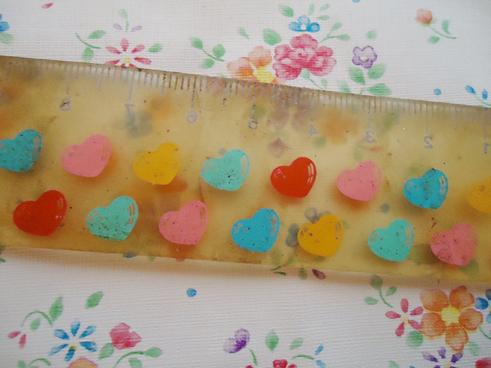 Rare 80s Citation Hearts Ruler Eraser - Etsy