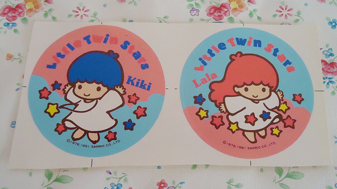 The Authentic Kiki & Lala Two Stickers.1991.xtra Rare. - Etsy