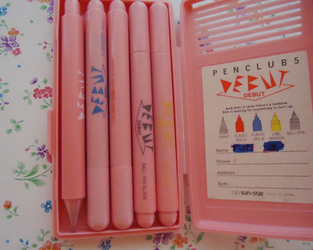 The Sun Star Color Pens and Automatic Pencil.80s.in a Window Pencil ...