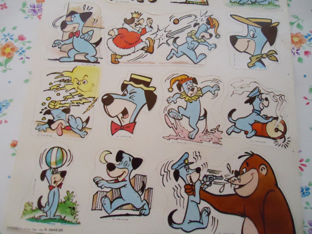 The Huckleberry Hound Stickers Sheet.1985 - Etsy