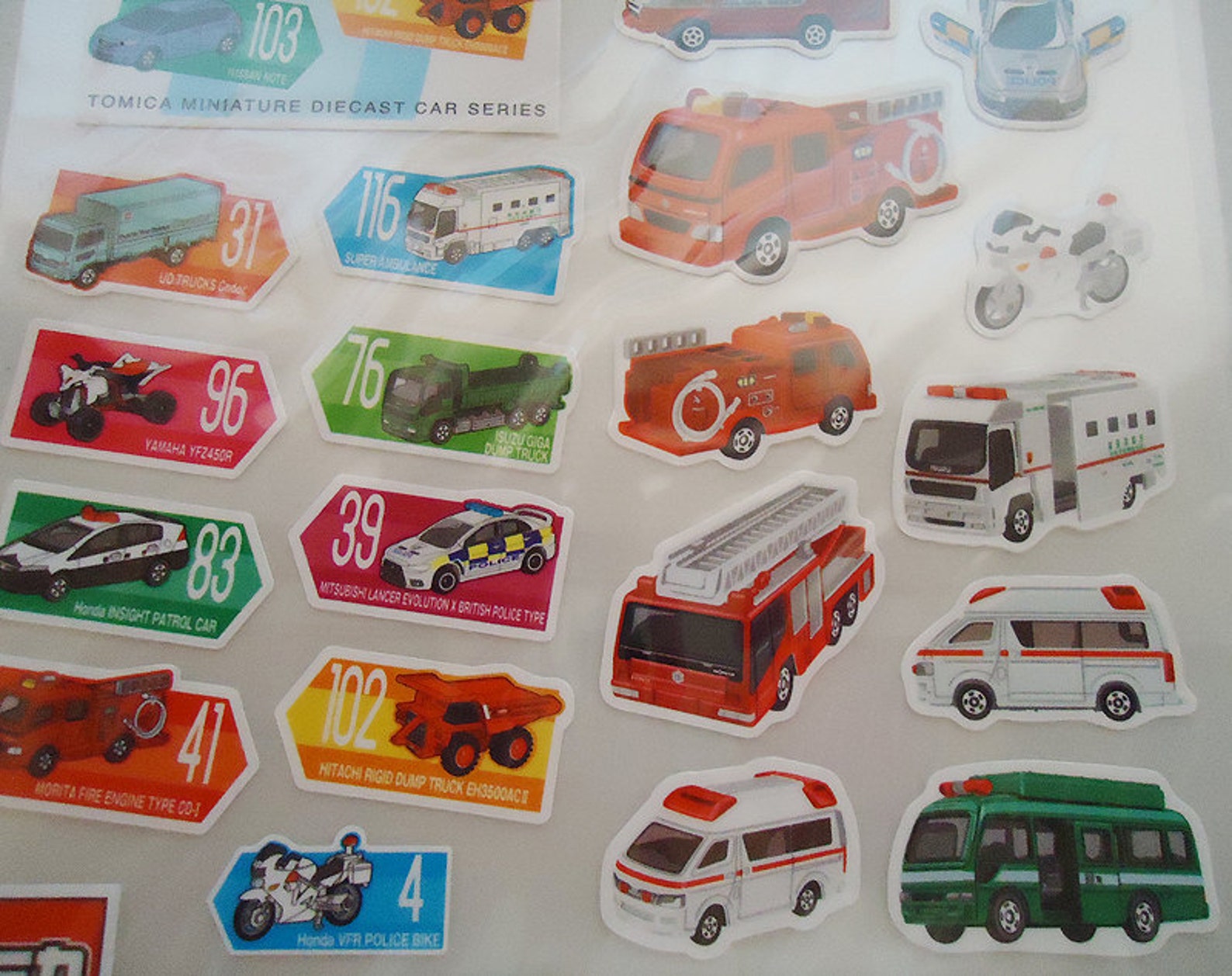 The Tomica Cars Japanese Stickers. - Etsy