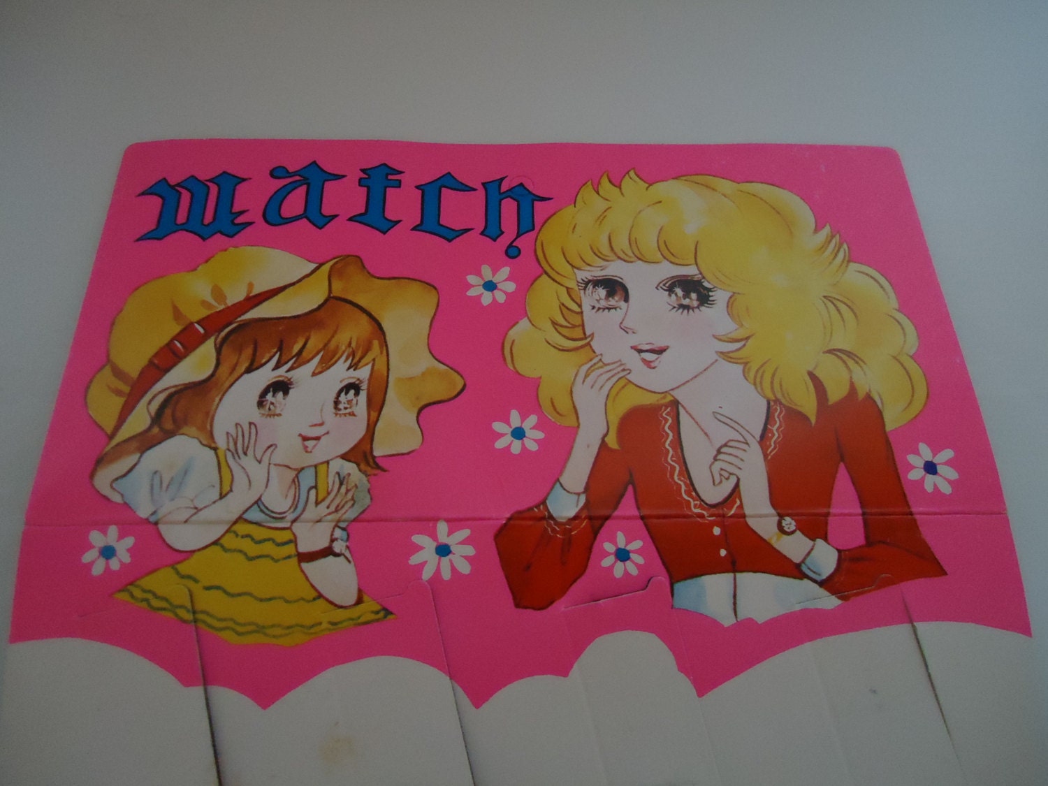 The Japanese Big Eyes Dolls Watches Toy Display Cardboard.80s.rare ...
