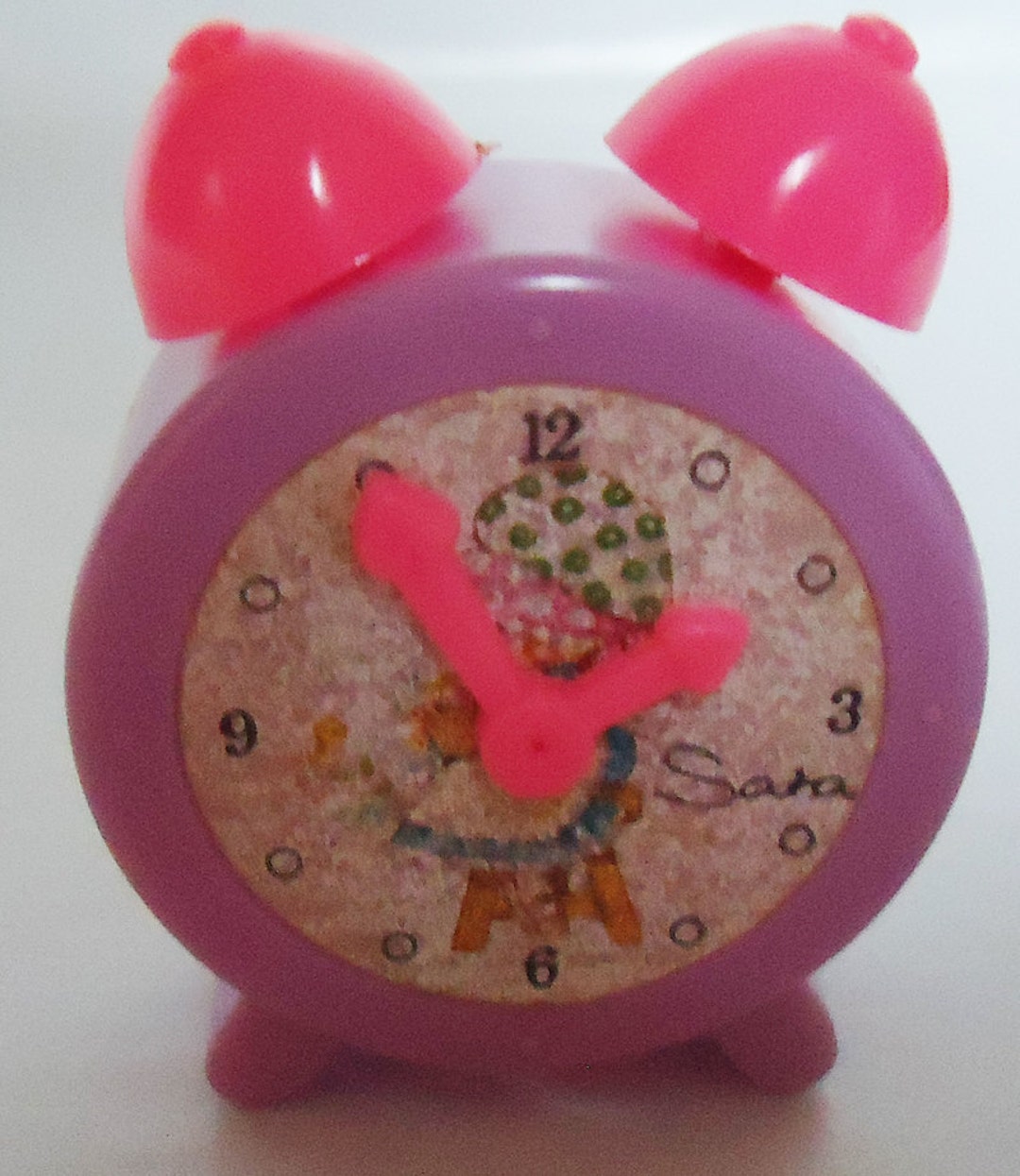 The Sweetest Purple Clock Pencil Sharpener.80s.sara - Etsy