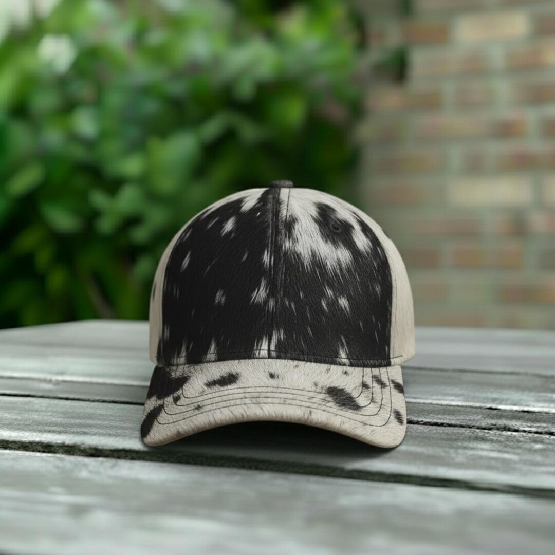 Handmade Cowhide Leather Baseball Cap – Hair-on Pony Hide Western ...
