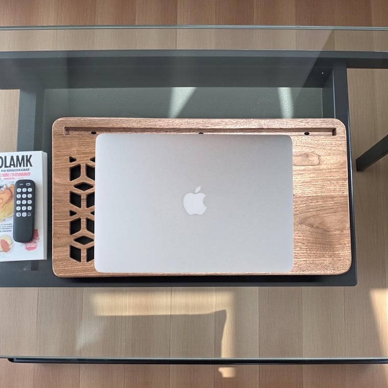 Personalized Walnut Lap Desk: Handmade Wood Laptop Tray - Etsy