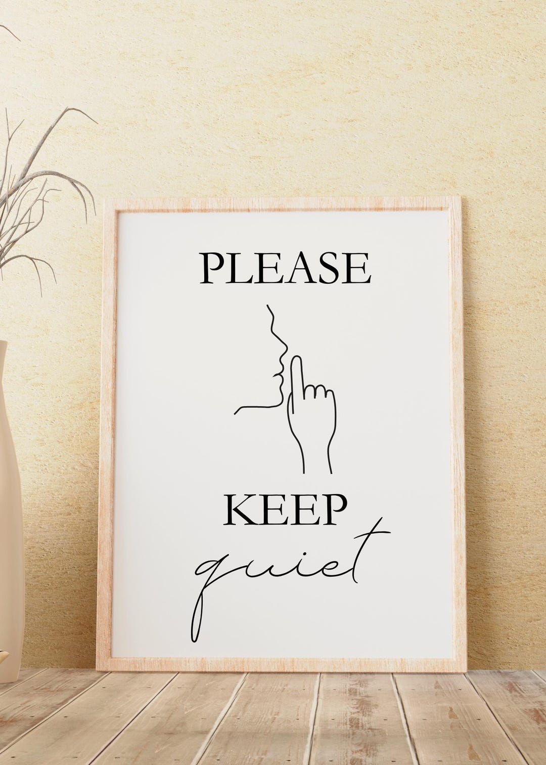 Please Keep Quiet Printable Sign – Printable Poster for Home or Office ...