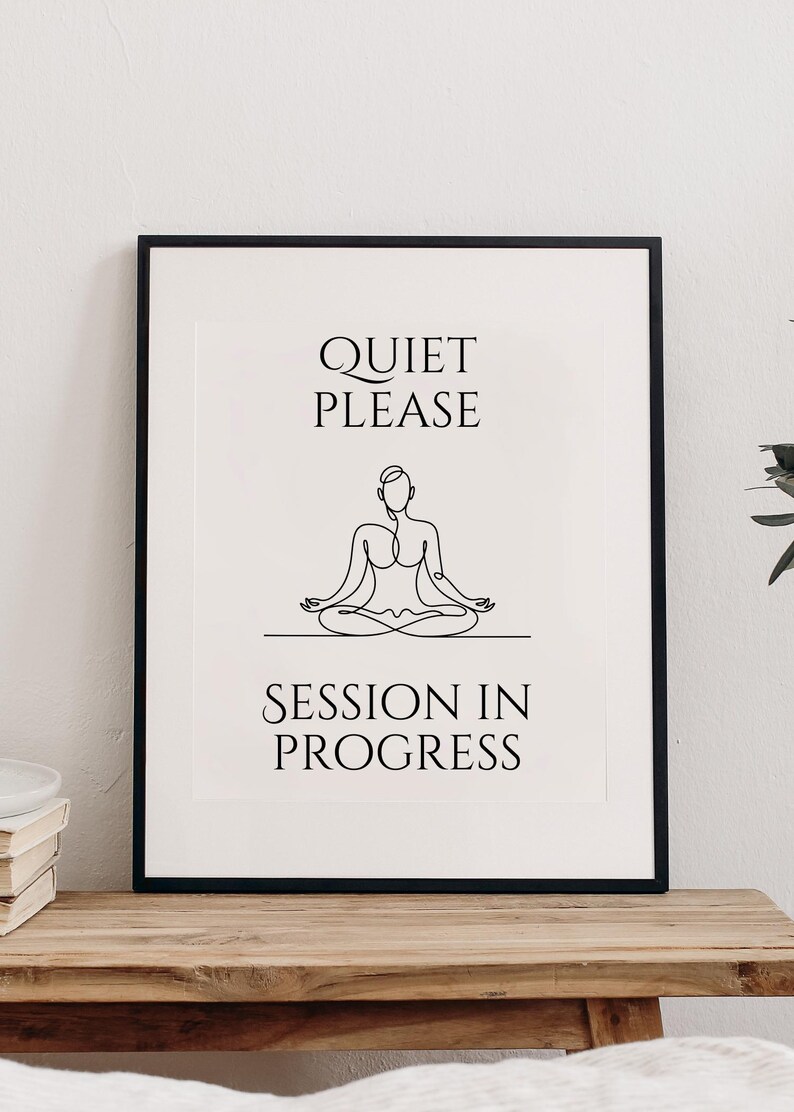 Please Keep Quiet Printable Sign – Meditation & Yoga Studio Wall Art ...