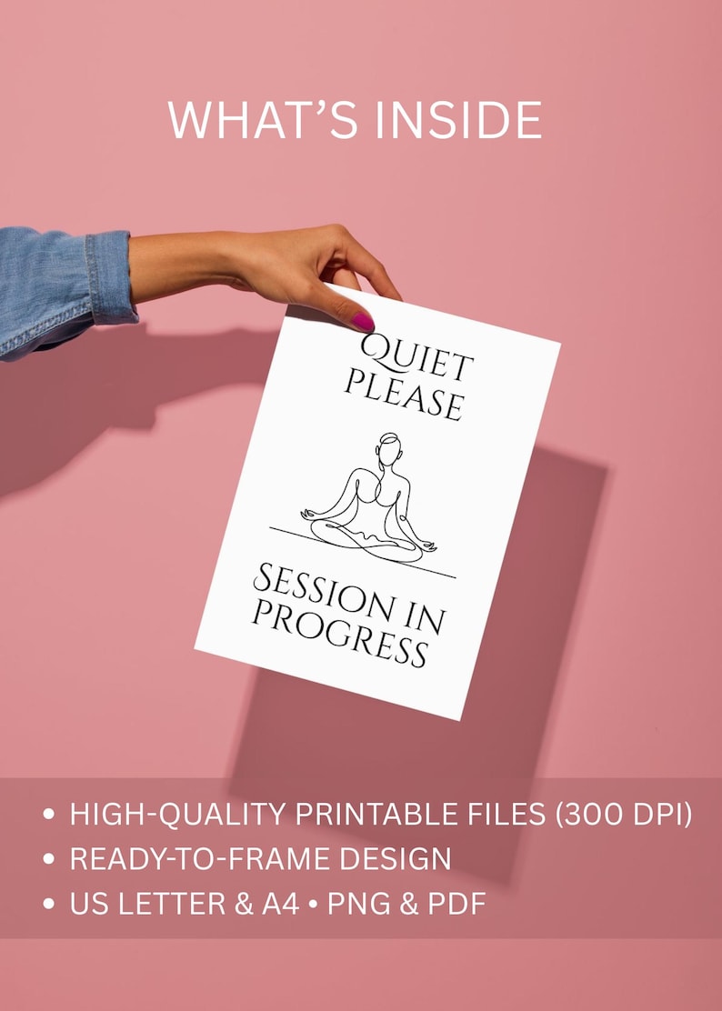 Please Keep Quiet Printable Sign – Meditation & Yoga Studio Wall Art ...