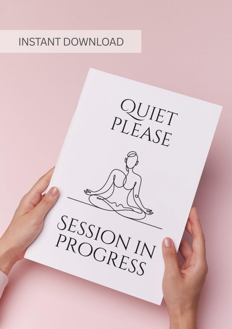 Please Keep Quiet Printable Sign – Meditation & Yoga Studio Wall Art ...
