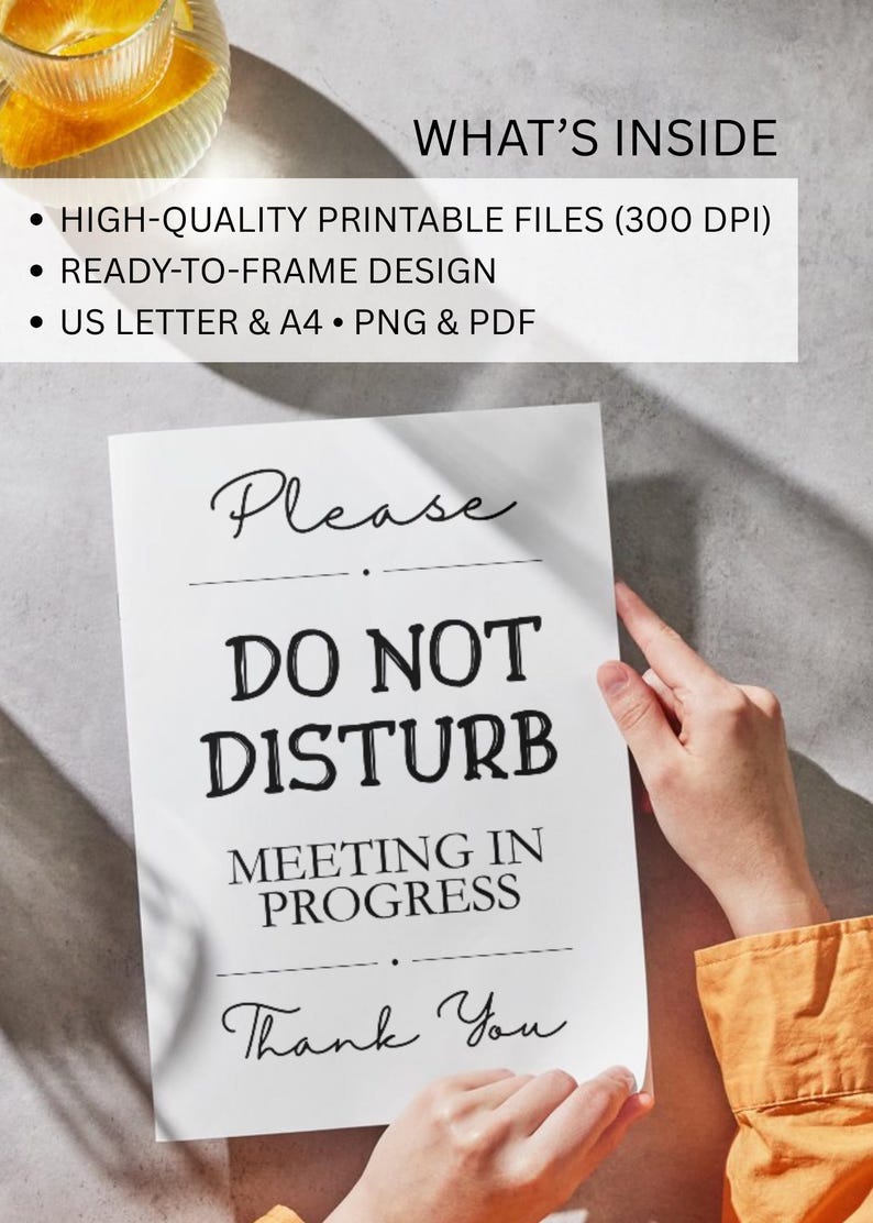 Do Not Disturb Printable Sign – Printable Poster for Home, Dorm or ...