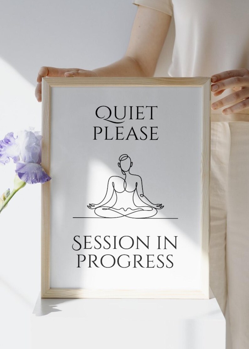 Please Keep Quiet Printable Sign – Meditation & Yoga Studio Wall Art ...
