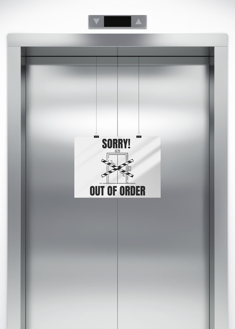 Elevator Out of Order Sign for Print - Etsy