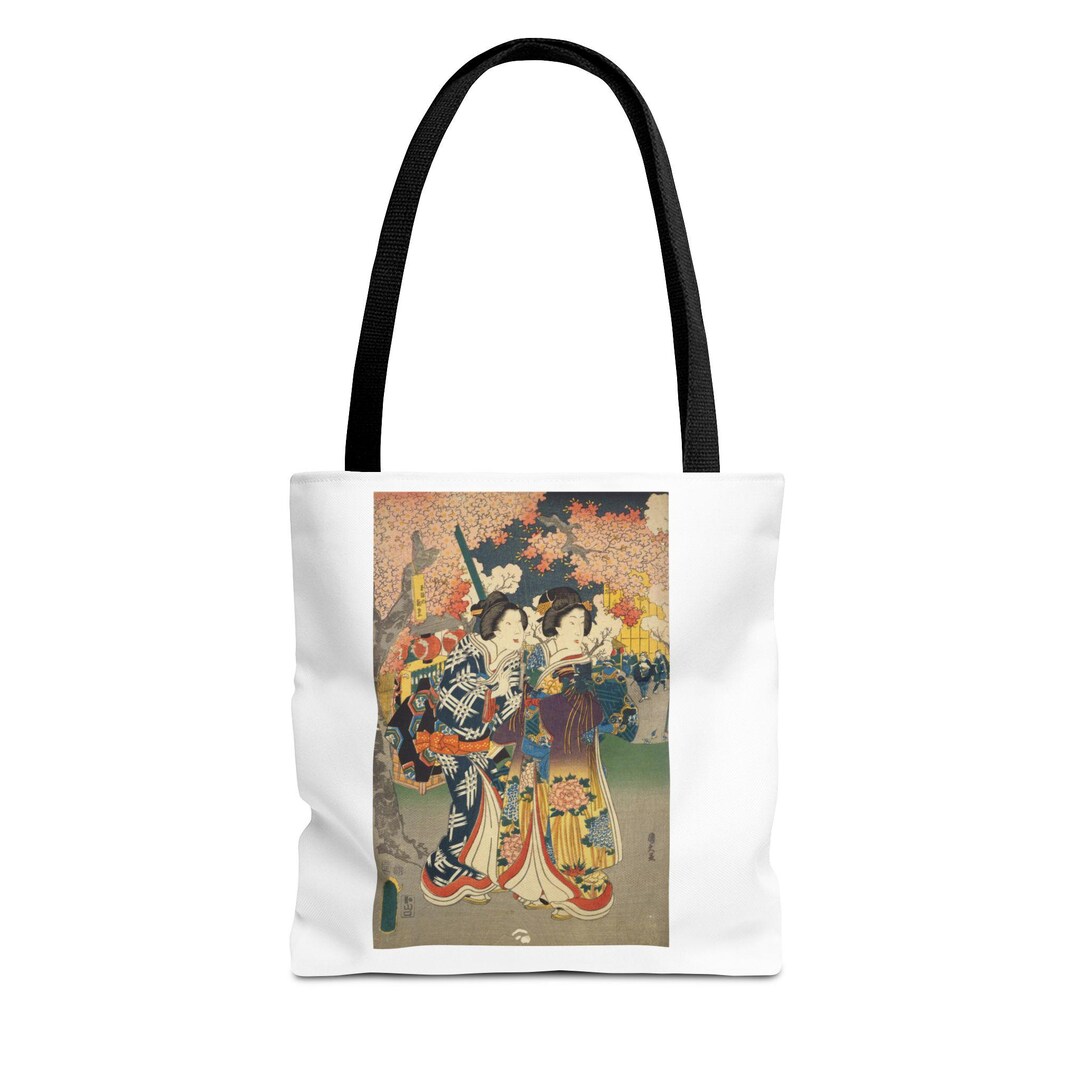 Artistic Japanese Geisha Tote Bag - Stylish Carry-all, Eco-friendly ...