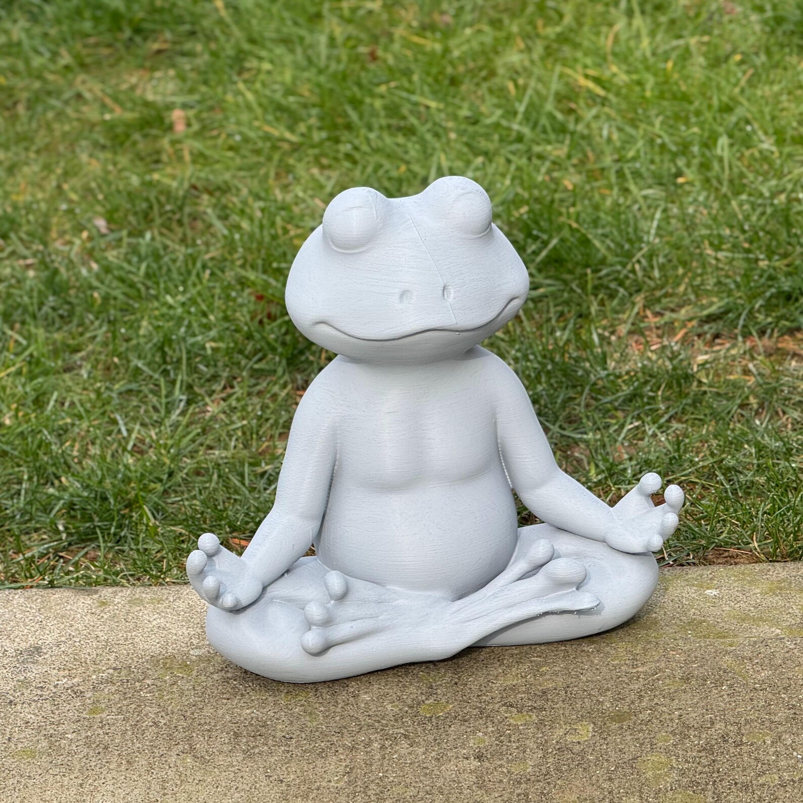 Zen Yoga Frog Garden Statue Outdoor Meditation Figurine Calming Frog ...